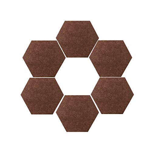 DIY Splicing Hexagonal Felt Bulletin Board x6, Colorful Hexagonal Cork Tiles/Message Board/Background Wall/Photo Wall