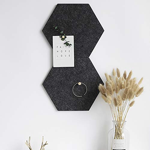 DIY Splicing Hexagonal Felt Bulletin Board x6, Colorful Hexagonal Cork Tiles/Message Board/Background Wall/Photo Wall