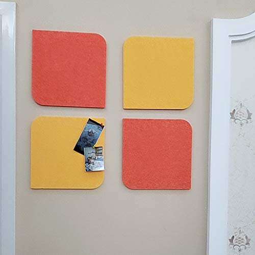 Wall decoration Felt Bulletin Board x4, self-Adhesive DIY Message Board Wall Stickers, Household Children's Bedroom