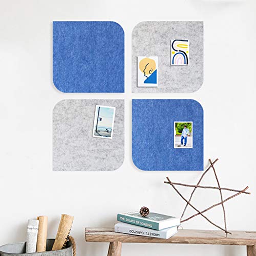 Wall decoration Felt Bulletin Board x4, self-Adhesive DIY Message Board Wall Stickers, Household Children's Bedroom