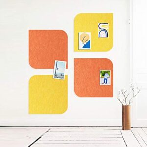 Wall decoration Felt Bulletin Board x4, self-Adhesive DIY Message Board Wall Stickers, Household Children's Bedroom