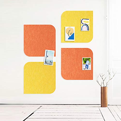 Wall decoration Felt Bulletin Board x4, self-Adhesive DIY Message Board Wall Stickers, Household Children's Bedroom