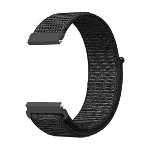 morsey 22mm soft nylon watch bands compatible for samsung galaxy watch 46mm/watch 3 45mm/gear s3 frontier/classic, sport strap wristband replacement bracelet for women men (black)