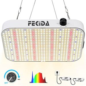 FECiDA Dimmable 1000W LED Grow Light, UV-IR Included Full Spectrum LED Grow Tent Light for 2x2 3x3 2x4 ft, 2023 Best Indoor Plants Growing Lamps, Daisy Chain Function & Quiet Build-in Fan