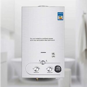 18L Tankless LPG Propane Gas Hot Water Heater Instant Boiler Bathroom Shower Instant Hot Water Heater