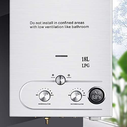 18L Tankless LPG Propane Gas Hot Water Heater Instant Boiler Bathroom Shower Instant Hot Water Heater