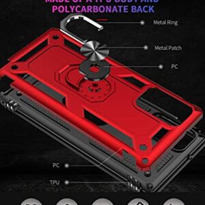 Military Grade Drop Impact for Samsung Galaxy Note 20 Case Note 20 5G Case 360 Metal Rotating Ring Kickstand Holder Armor Heavy Duty Shockproof Case for Galaxy Note 20 5G Phone Case (Black)