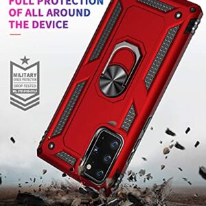 Military Grade Drop Impact for Samsung Galaxy Note 20 Case Note 20 5G Case 360 Metal Rotating Ring Kickstand Holder Armor Heavy Duty Shockproof Case for Galaxy Note 20 5G Phone Case (Black)