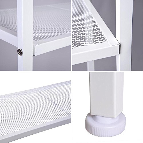 4-Tier Ladder Shelf Bookcase Decor Bookshelf Storage Flower Shelf Plant Display Shelf for Home Office (White1)