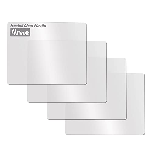 Fotouzy Flexible Plastic Cutting Boards for Kitchen, 4 Frosted Clear Cutting Mats 15 x 12 In, BPA-Free, Non-Porous, and Dishwasher Safe, Set of 4