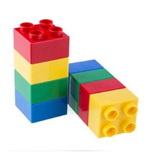 PREXTEX Building Blocks for Toddlers 1-3+ (100 Mega Blocks) Large Toy Blocks Compatible with Most Major Brands - Kids Toys Gift Set for All Ages (Boys & Girls)