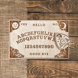 LARGE Classic Design - Wooden Spirit Board - Talking Board - Spirit board - LARGE SIZE 18 x 11.4'' HANDMADE Wooden Premium quality board and planchette