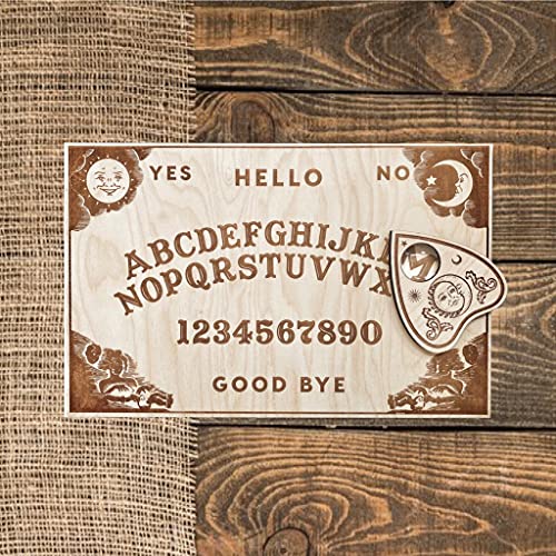 LARGE Classic Design - Wooden Spirit Board - Talking Board - Spirit board - LARGE SIZE 18 x 11.4'' HANDMADE Wooden Premium quality board and planchette