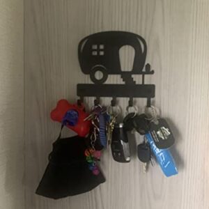 The Metal Peddler Camper Key Rack Holder for Wall - Small 6 inch Wide - Made in USA; Camper Accessories