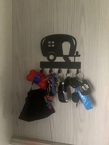 The Metal Peddler Camper Key Rack Holder for Wall - Small 6 inch Wide - Made in USA; Camper Accessories