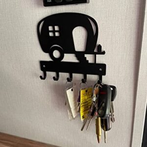 The Metal Peddler Camper Key Rack Holder for Wall - Small 6 inch Wide - Made in USA; Camper Accessories