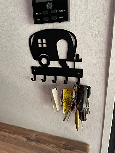 The Metal Peddler Camper Key Rack Holder for Wall - Small 6 inch Wide - Made in USA; Camper Accessories