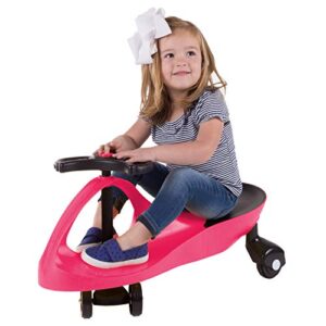 Hey! Play! Zig Zag Ride On Car- No Batteries, Gears or Pedals- Twist, Wiggle & Go- Outdoor Play Toy for Boys and Girls 3 Years Old & Up by Lilâ€™ Rider (Pink)