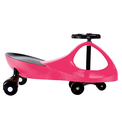 Hey! Play! Zig Zag Ride On Car- No Batteries, Gears or Pedals- Twist, Wiggle & Go- Outdoor Play Toy for Boys and Girls 3 Years Old & Up by Lilâ€™ Rider (Pink)