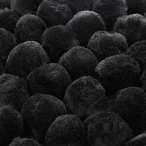 30 Pieces 2 Inch Acrylic Pom Poms Large Black Poms Snowman Costume Accessory with 100 Pieces Wiggle Googly Eyes for DIY Craft Christmas Halloween Party,