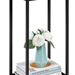 EKNITEY Small Tall Side Table - 28.75" H Telephone Table High End Table w/Storage Shelf for Corner Living Room Bedroom Entryway and Office