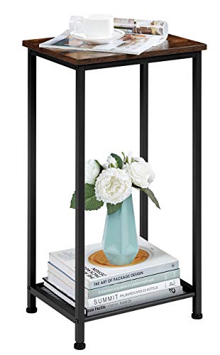 EKNITEY Small Tall Side Table - 28.75" H Telephone Table High End Table w/Storage Shelf for Corner Living Room Bedroom Entryway and Office