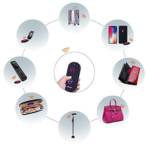 Basic Key Finder with 2 Receivers & 1 Remote, Simjar Wireless Remote Control RF Key Finder Locator Tracker for Keys Wallet Phone Luggage