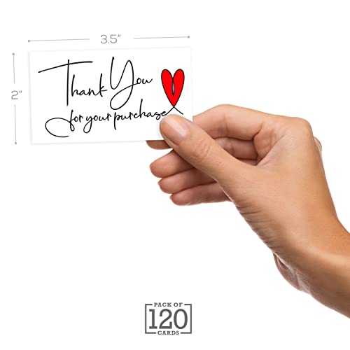 Easykart 120 Thank You For Your Purchase Cards | 300 Gsm Thick Board | Business Card sized | Highly Recommended For Small Business Owners (1 PACK)