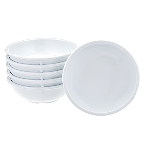 AmazonCommercial 13 oz. White Melamine Bowl - 6 Piece Set