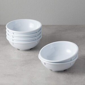 AmazonCommercial 13 oz. White Melamine Bowl - 6 Piece Set