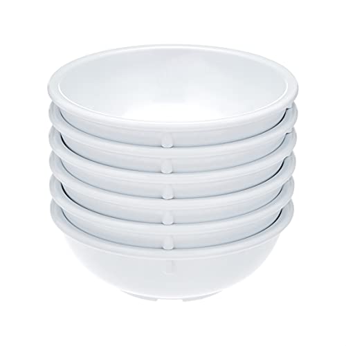 AmazonCommercial 13 oz. White Melamine Bowl - 6 Piece Set