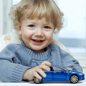 MiniToy Toy Car Model S Alloy Model Cars Pull Back Vehicles 1/32 Scale Car Toys for Toddlers Kids(Blue)