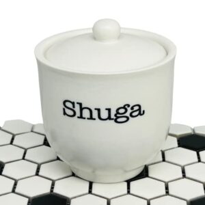 Twerp Sugar Bowl | Cute Ceramic Shuga Dish with Lid | Perfect Hostess Gift or Housewarming Gift