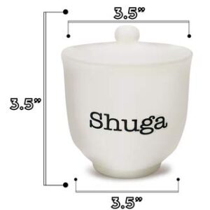 Twerp Sugar Bowl | Cute Ceramic Shuga Dish with Lid | Perfect Hostess Gift or Housewarming Gift