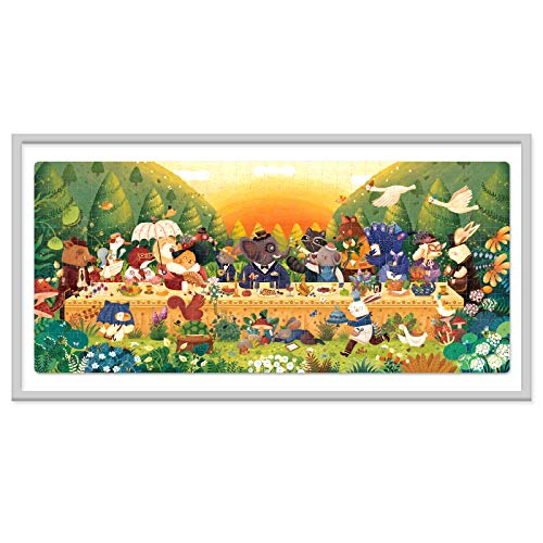 YOGEON 500 Piece Jigsaw Puzzle, 13”x30”, Perfect for Ages 8-10,4-8, Family Puzzle to Sunset Carnival Puzzle, Educational Puzzles Toysfor Boys and Girls, Great Gift for Animal Lovers