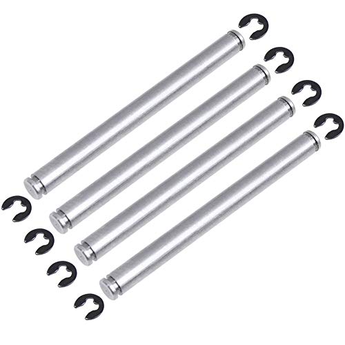 HobbyPark Suspension Pins 44mm with E-Clips for 1/10 Traxxas Rustler/Stampede/Bandit/Slash 2WD / Nitro Slash, Replacement of Parts 2640 (4-Pack)