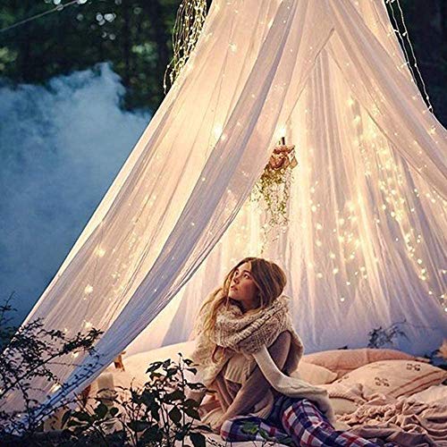 pengxian Outdoor Solar String Lights-LED Lights-Copper Wire lights-20 Meters 200 Lights-8 Lighting Modes-Waterproof-Christmas-Decoration-Garden-Festival-Wedding (Yellow)