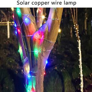 pengxian Outdoor Solar String Lights-LED Lights-Copper Wire lights-20 Meters 200 Lights-8 Lighting Modes-Waterproof-Christmas-Decoration-Garden-Festival-Wedding (Yellow)