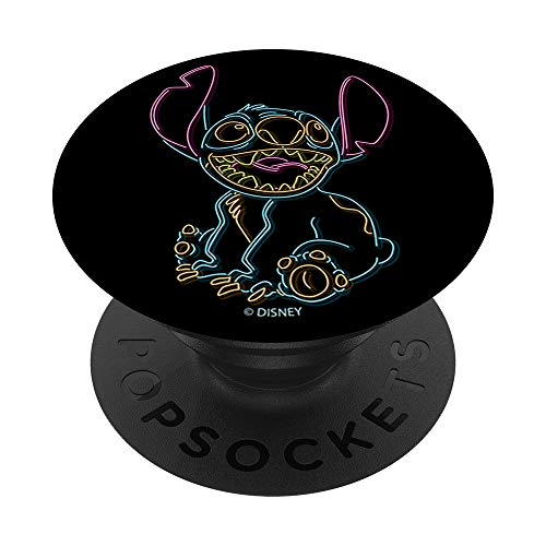 Disney Lilo & Stitch Neon Line Art PopSockets PopGrip: Swappable Grip for Phones & Tablets