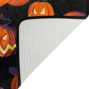 Area Rug Halloween Pumpkin 4' x 5.3' Rugs for Living Room Bedroom Washable Carpet