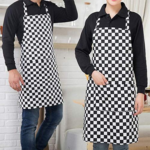 QCWQMYL 2 Set Grill Aprons for Men Waterproof Resistant Rain Bibs Apron Women with Pockets Back Straps for Kitchen