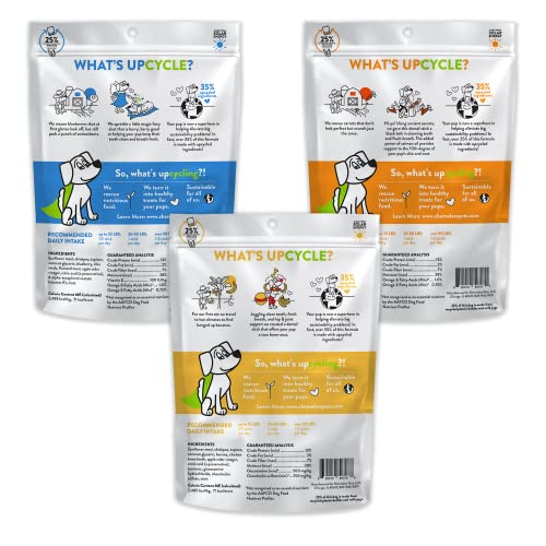 SHAMELESS PETS Dog Dental Treats - Dental Sticks for Dogs, Made with Upcycled Ingredients & Zero Artificial Flavors, Dental Chews for Clean Teeth & Fresh Breath - Variety Pack, Pack of 3