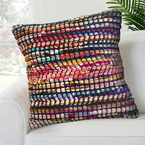 LR Home Multicolored Bohemian Geometric Throw Pillow, 1 Count (Pack of 1), Multi