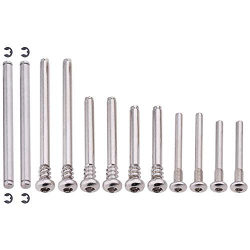 HobbyPark Complete Suspension Screw Pin Set for 1/10 Scale Traxxas Rustler/Stampede/Bandit, Replacement of Parts 3640 2640 (12-Pack)