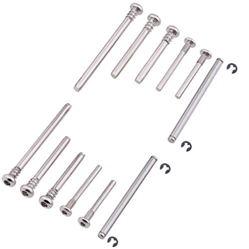 HobbyPark Complete Suspension Screw Pin Set for 1/10 Scale Traxxas Rustler/Stampede/Bandit, Replacement of Parts 3640 2640 (12-Pack)