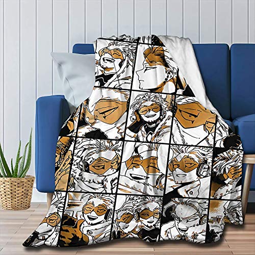 MKJIH awks Manga Anime My Hero Academia Collage Fleece Throw Blanket. Air Conditioner Super Soft Plush Blanket for Bed Couch Sofa 50 X 40 in