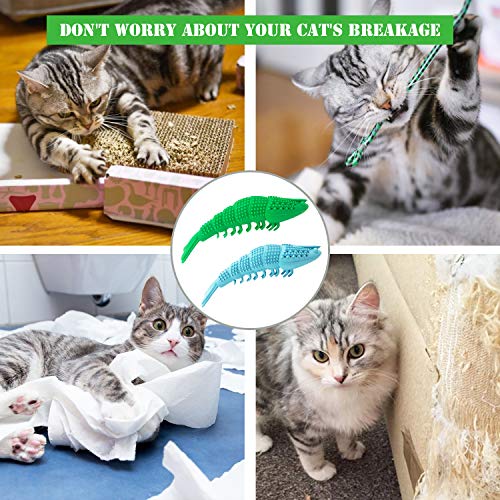 Cat Toothbrush Catnip Toy,Interactive Rubber Dental Care for Pet Kitten Kitty,Crayfish-Shaped Safe Chewing Toy Tooth Cleaning Durable Cat Toy(2 Pack)