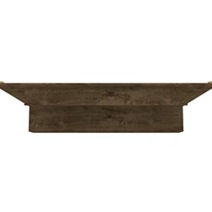 Manhattan Comfort Liberty 70.86 Floating Wall Entertainment Center with Overhead Shelf in Rustic Brown