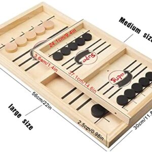 HELLO PAPAYA Fast Sling Puck Shot Game,Wooden Hockey Game Fast Sling Puck Board Game Large Size Foosball Slingshot Game Board Games Fast Sling Puck Game Wooden Hockey Game Foosball