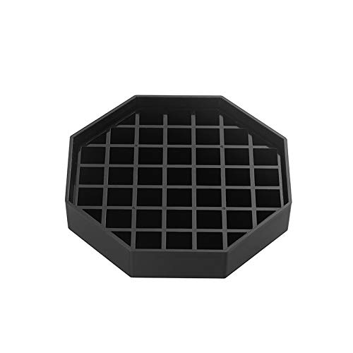 Caspian 4.5" Drip Trays Octagon Coffee/Tea/Wine Plastic Tray with Honeycomb Lattice, 4 Pieces